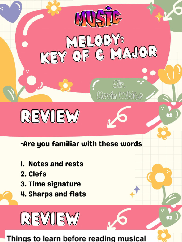 MAPEH - MELODY Key of C Major | PDF