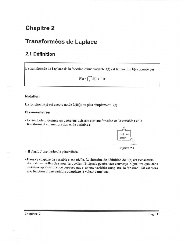 Transformées de Laplace | PDF