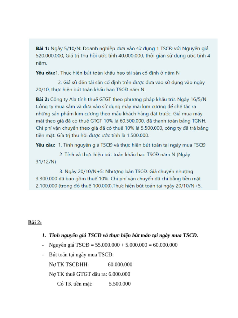 bài tập tự luận c6 | PDF