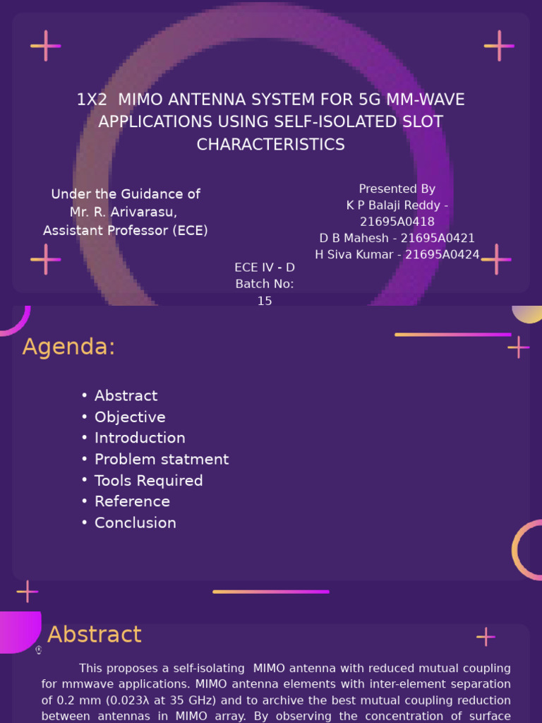 5G MIMO Antenna System Design | PDF | Antenna (Radio) | Coaxial Cable