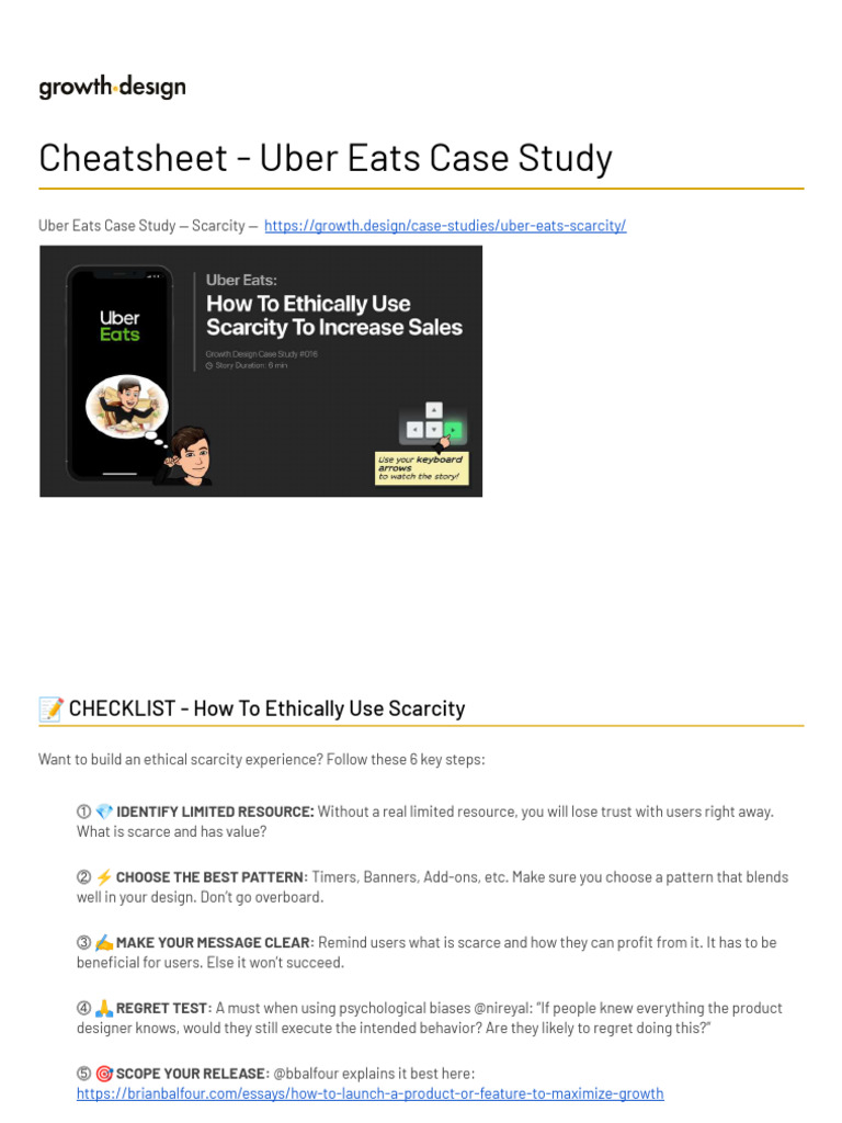 Uber Eats Checklist | PDF | Social Psychology | Psychology