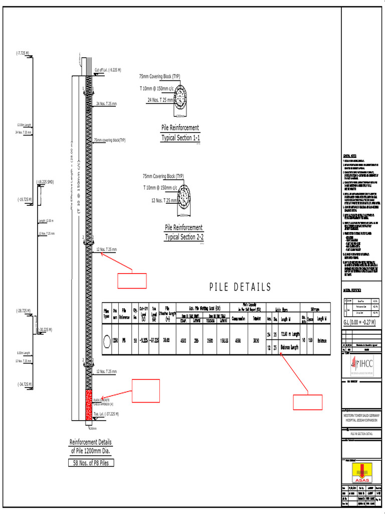 PILE P8 - SECTION DETAIL Comment | PDF | Deep Foundation | Building ...