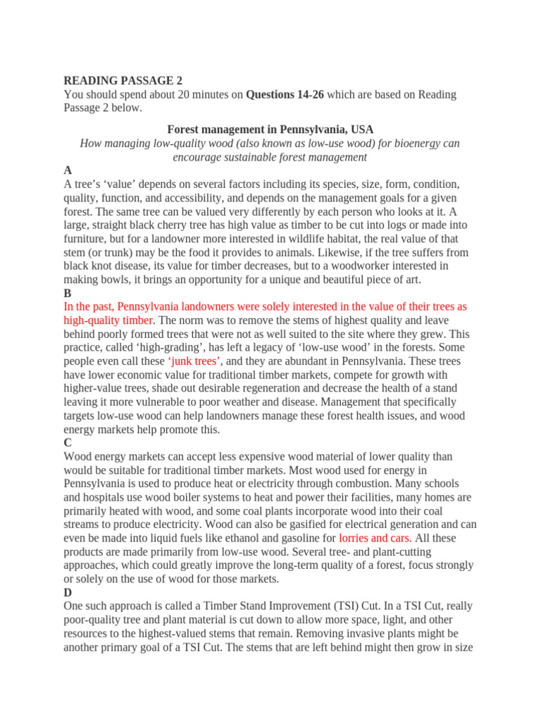 Reading | PDF | Wood | Trees