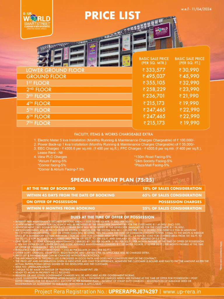 GWSS Price List Wef 11-04-2024 | PDF