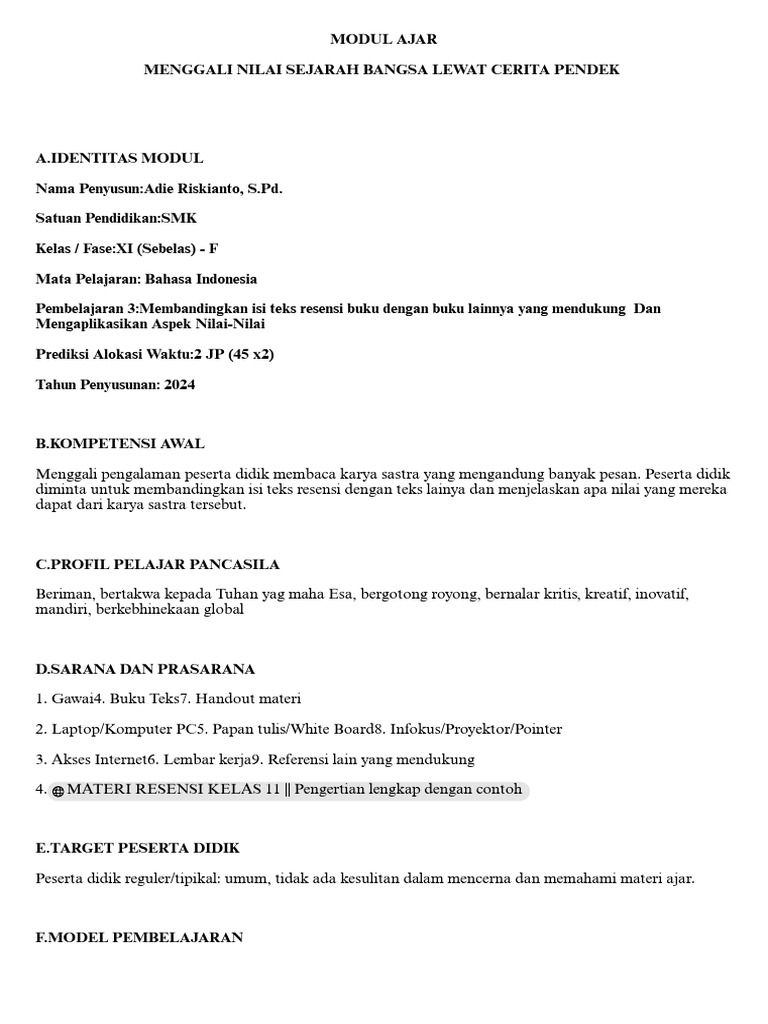 Modul Ajar.docx 2.Docx | PDF