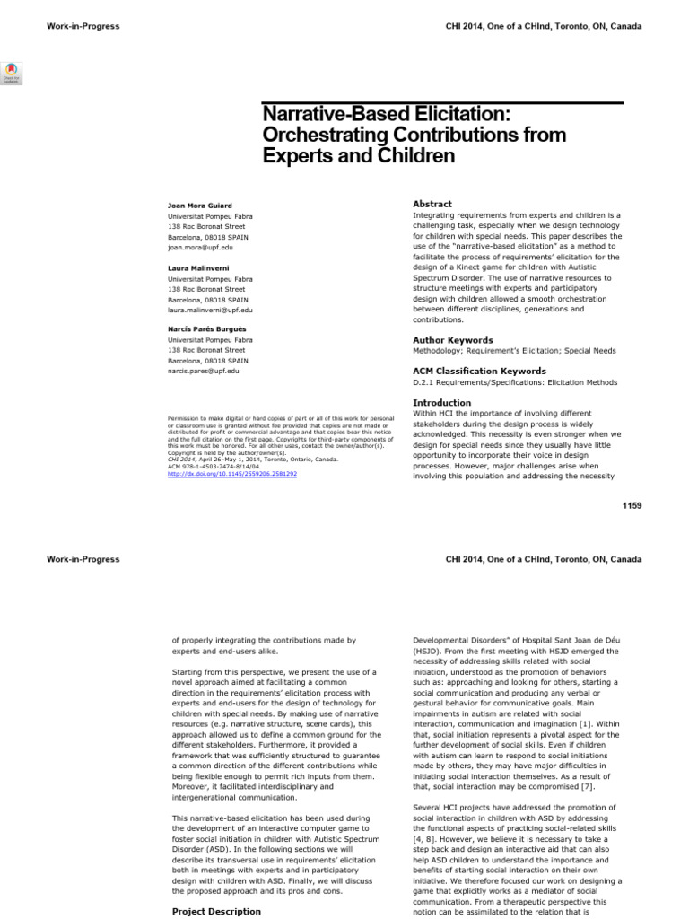 Procedimiento Picos II | PDF | Autism Spectrum | Cognition