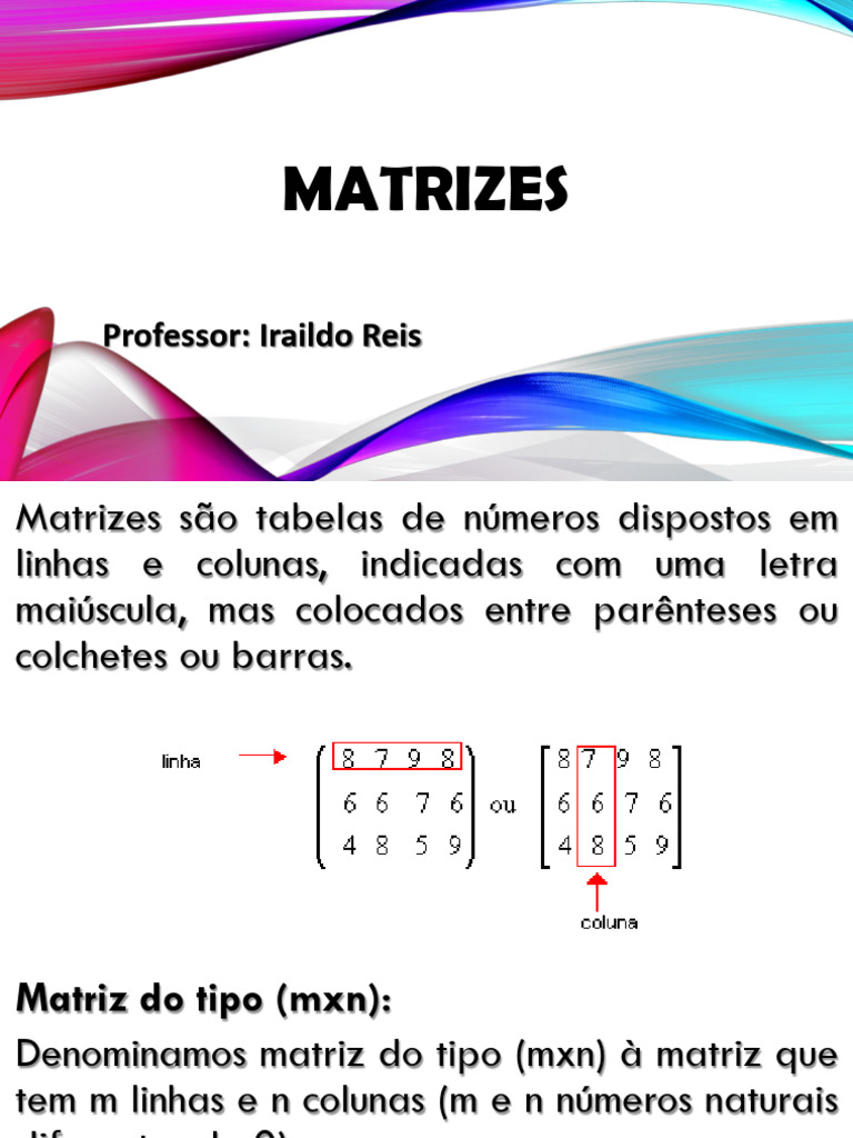 Matrizes e Tipos de Matrizes | PDF