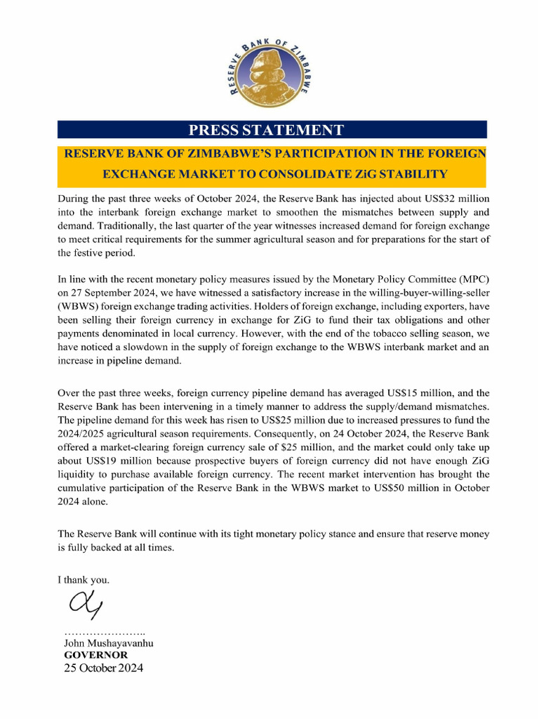 RBZ Press Statement 10.25.2024 | PDF