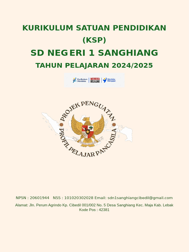 Cover KURIKULUM SATUAN PENDIDIKAN | PDF