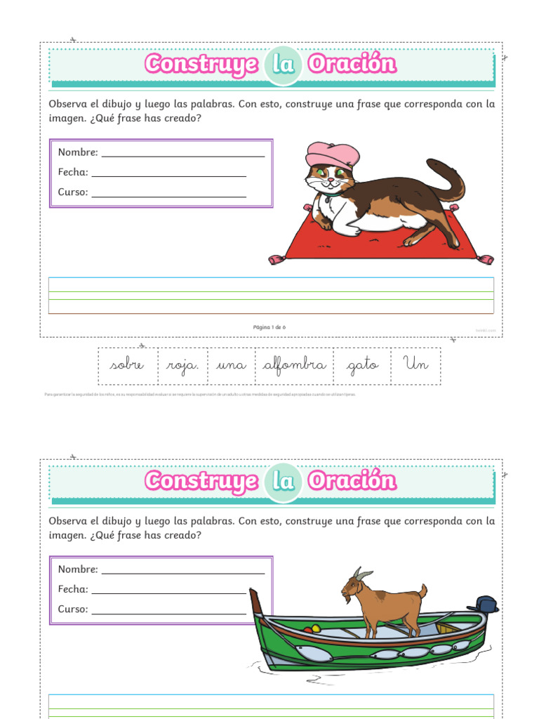 CL L 1719526751 Guia de Trabajo Construyendo Oraciones Caligrafia ...