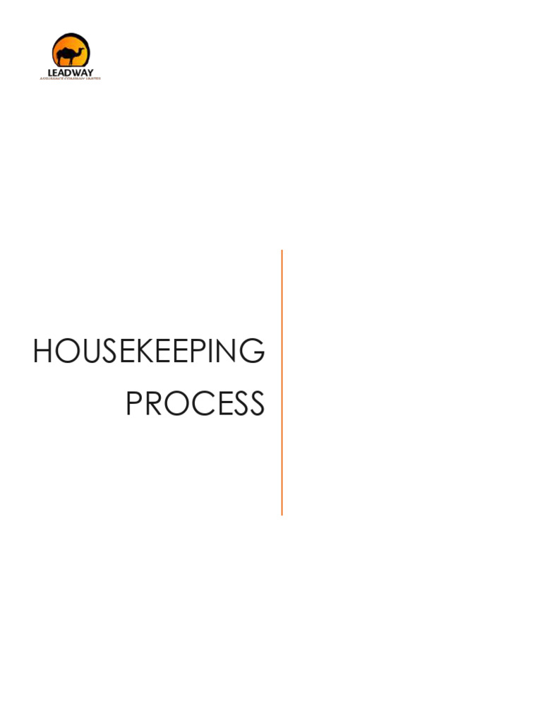 Housekeeping Methodology Overview | PDF | Housekeeping | Linens