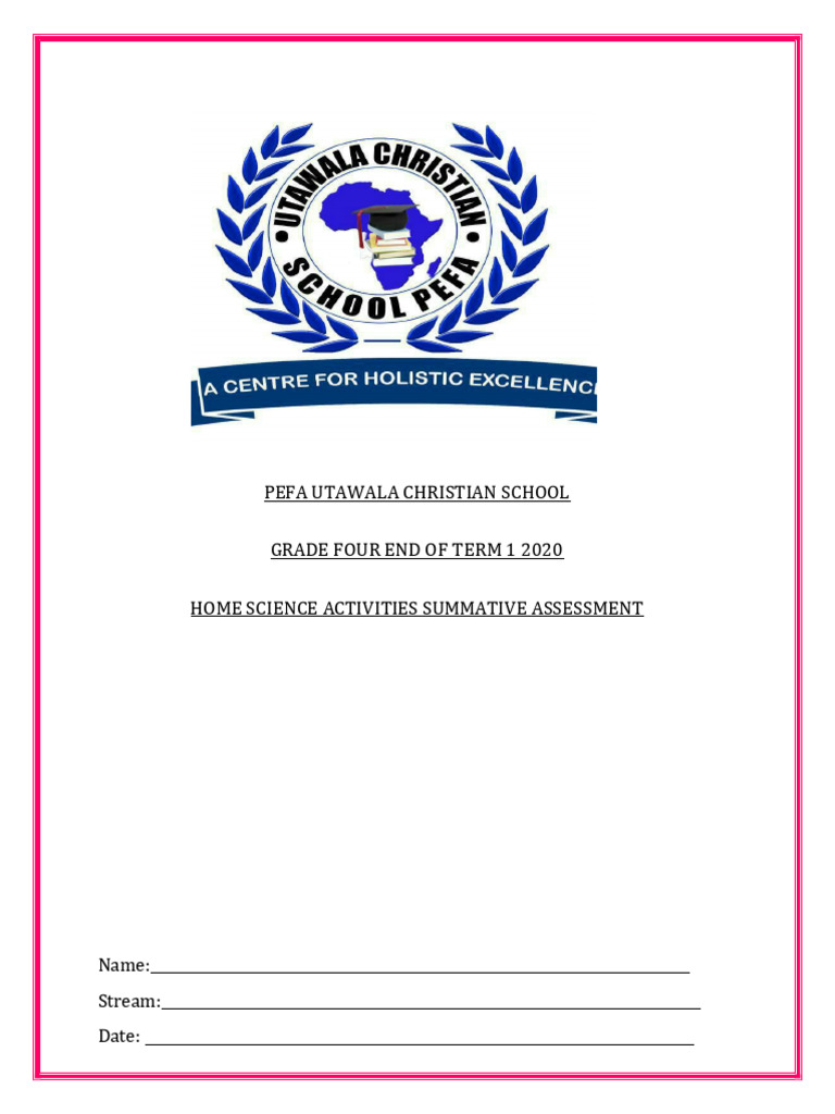 4a Home Science Activities Summative Assessment | PDF | Technology & Engineering
