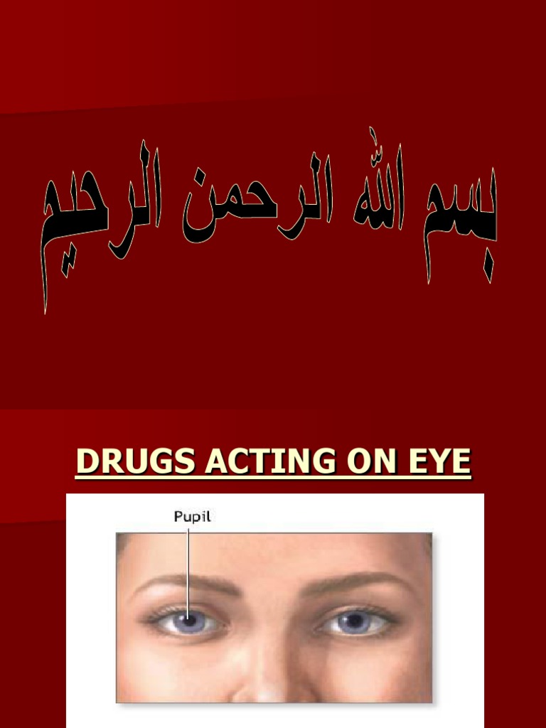 Drugs Acting On Eye 5 | PDF | Glaucoma | Cornea