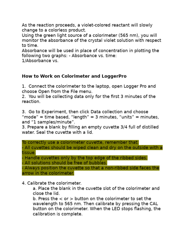 Crystal Violet Lab - SL | PDF