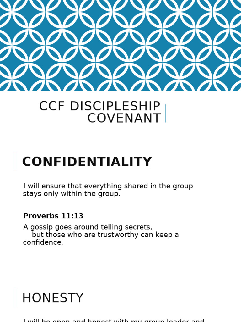 CCF DISCIPLESHIP COVENANT Autosaved | PDF | Prayer | Disciple (Christianity)
