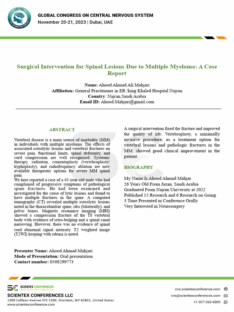 CNS Sample Abstract | PDF