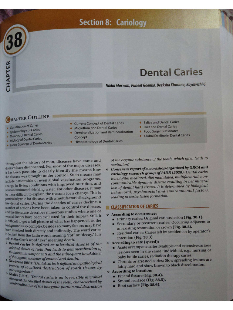 Dental Caries (Nikhil Marwah 5th Edition) | PDF