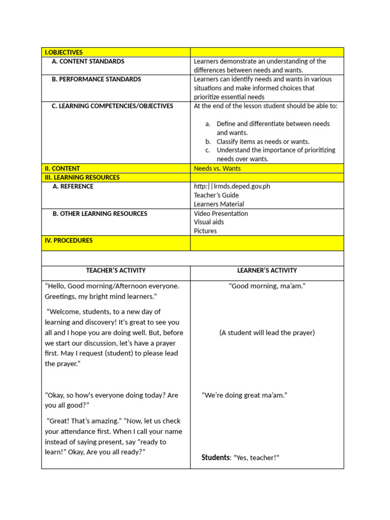 Lesson Plan in Tle He Final | PDF | Learning | Cognition