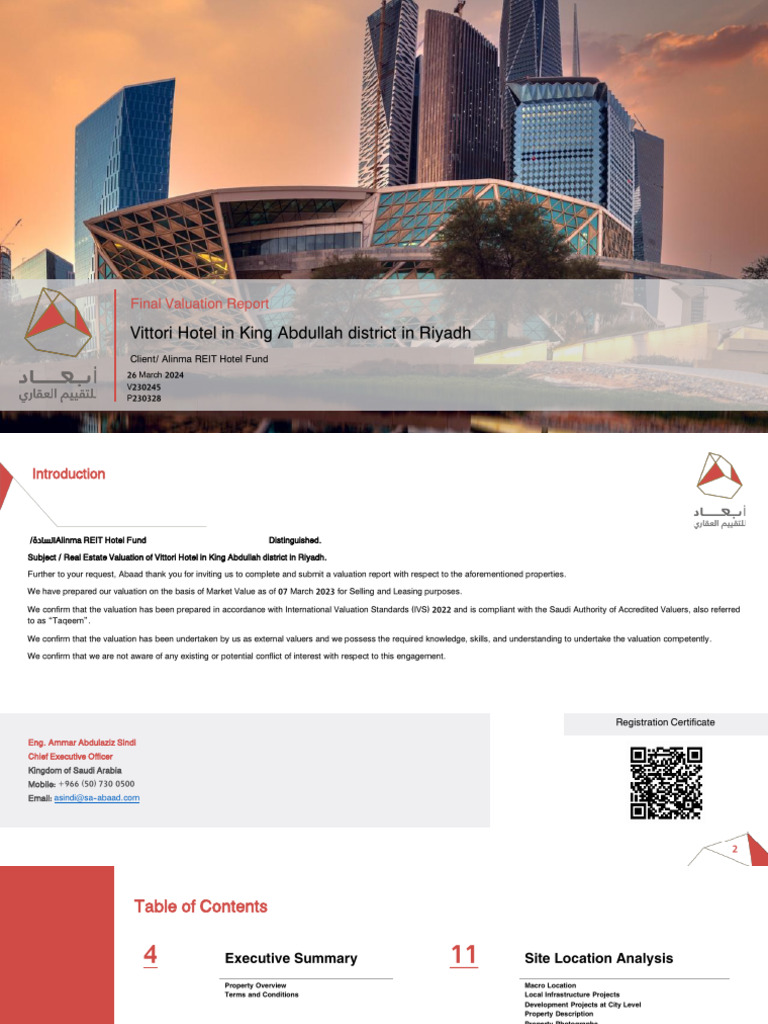 Alinma Hospitality REIT Report 2 | PDF | Real Estate Appraisal ...