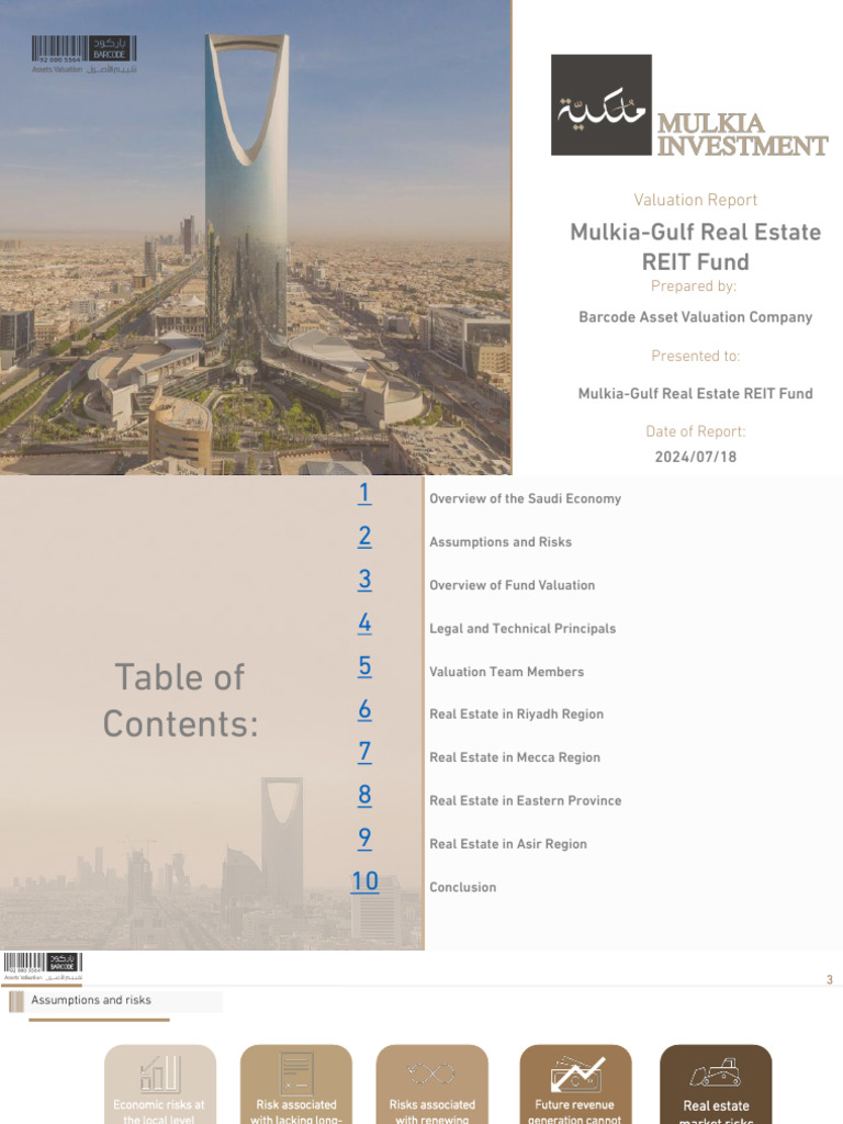 Mulkia Gulf Real Estate REIT Report | PDF | Real Estate Appraisal | Lease