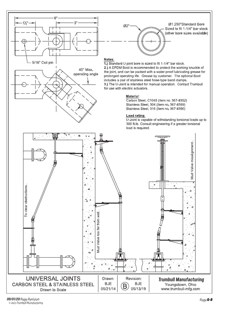 Trumbull MFG Universal Joints Drawing 10-03-22 | PDF