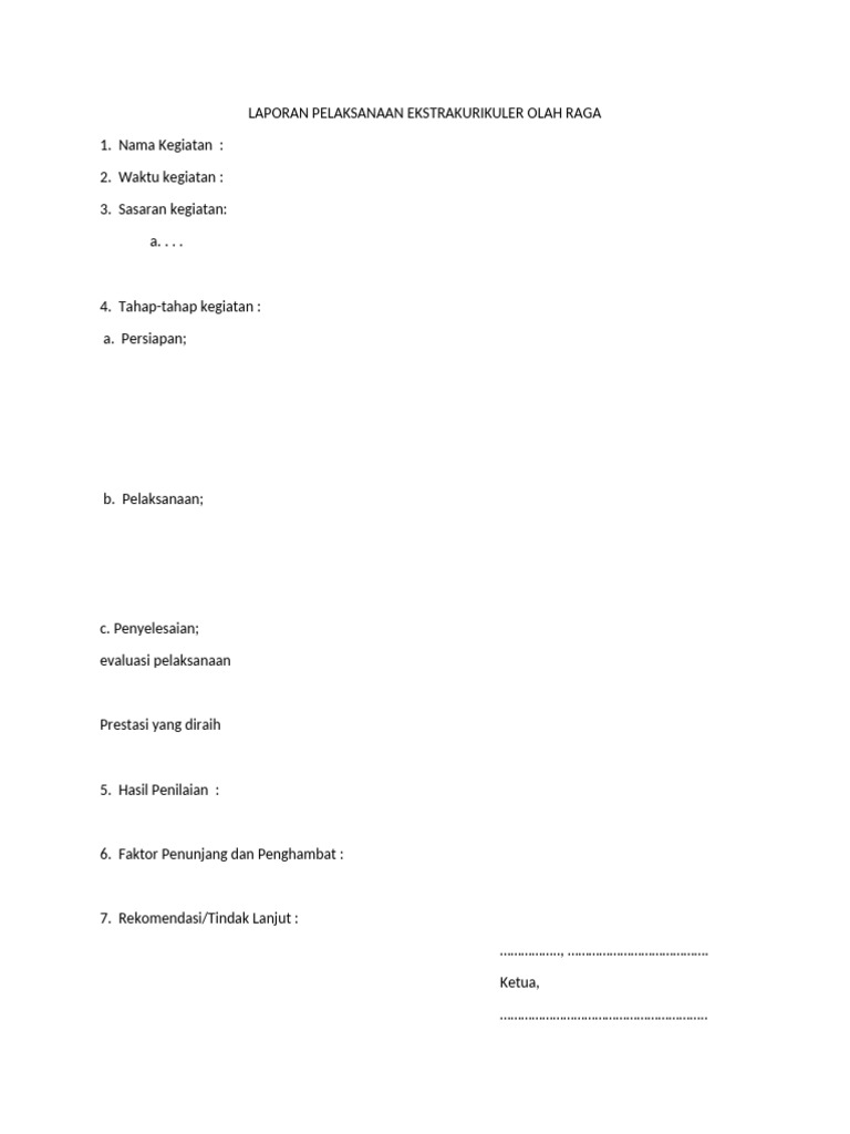 Format Laporan | PDF