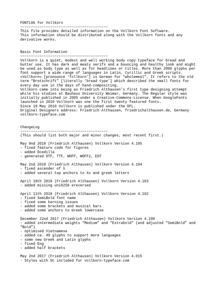 Fontlog | PDF | Typefaces | Graphic Design