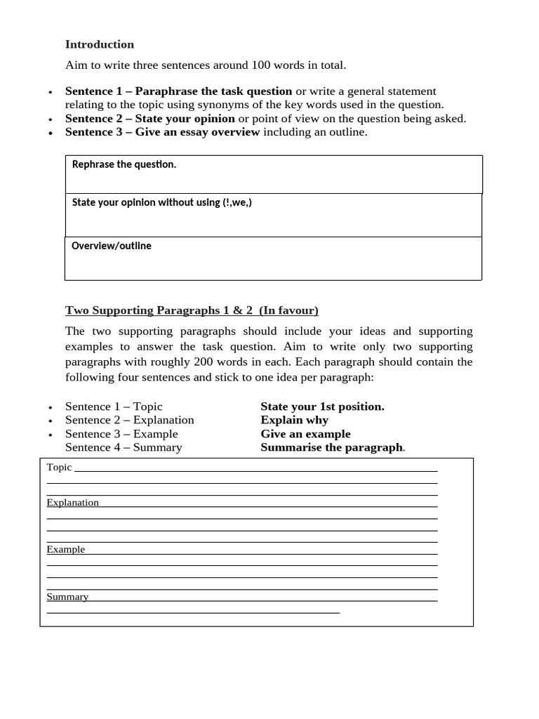 Essay Template Argumentative | PDF | Essays | Argument