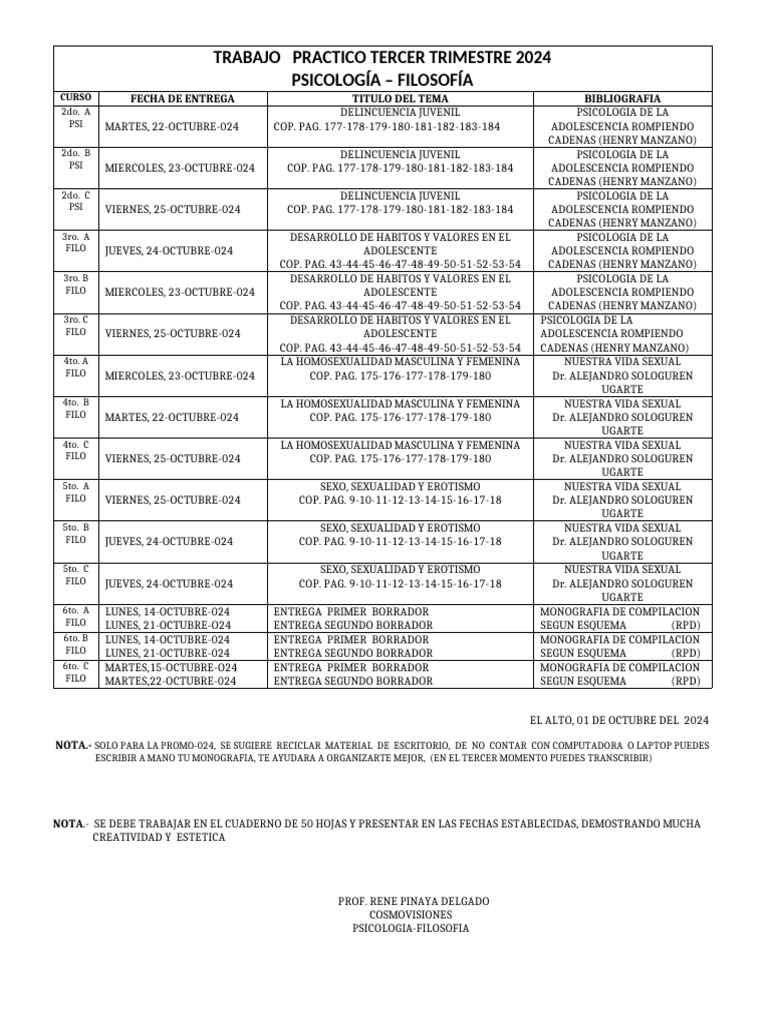 Trab Prac 024 Psi Fil 3er - Tri | PDF | Reproducción humana | Homosexualidad
