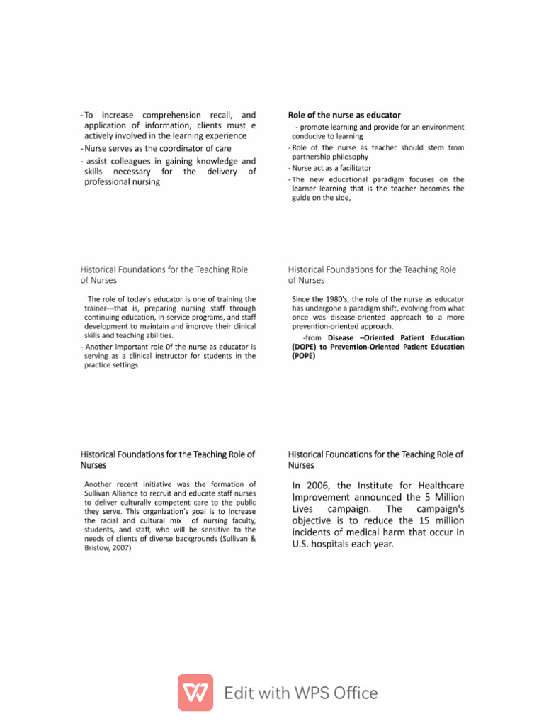 Nurs 03 Roles of Nurse As Educator | PDF