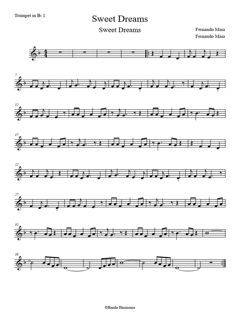 Sweet Dreams - Trumpet in BB 1 | PDF