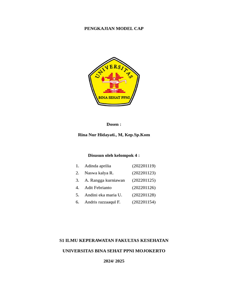 PENGKAJIAN MODEL CAP bu rina-1 | PDF