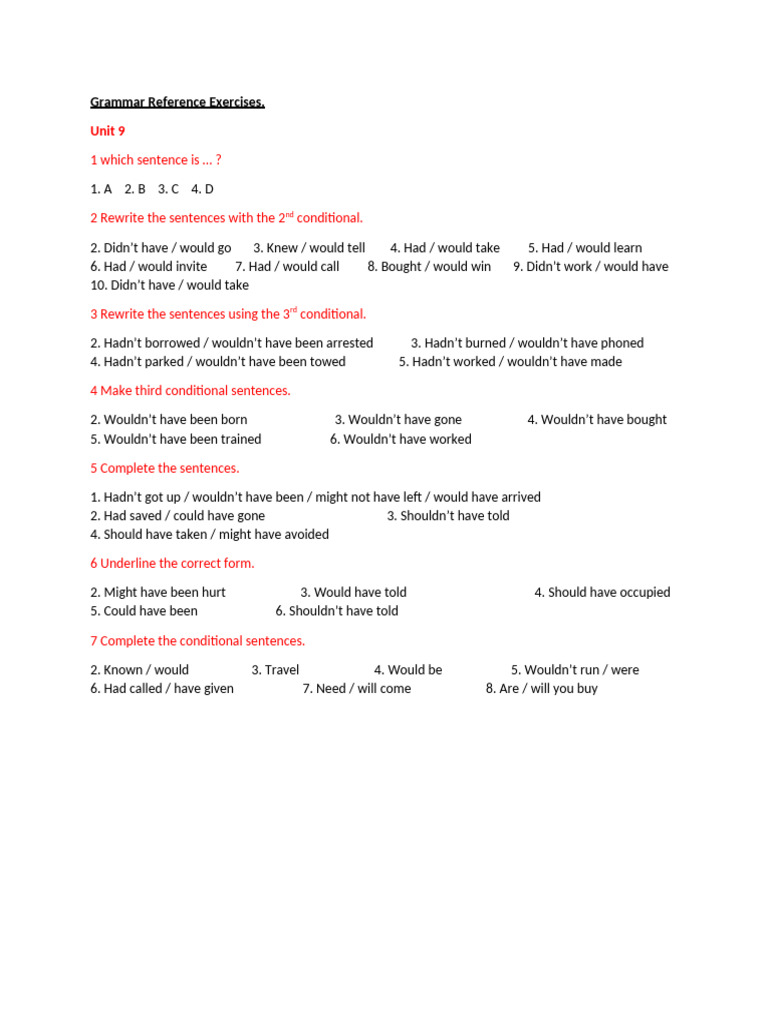 1 Which Sentence Is ?: Unit 9 | PDF