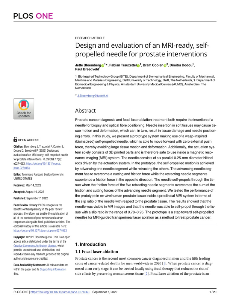 Design and Evaluation of An MRI-ready Self-Propell | PDF | 3 D Printing | Magnetic Resonance Imaging