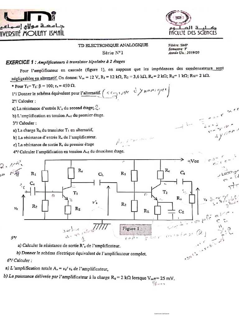 TD Electronique Analogique 19-20 | PDF