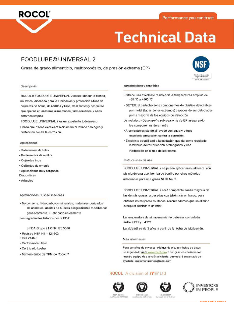 DMC ROCOL FOODLUB Universal 2 - Compressed | PDF