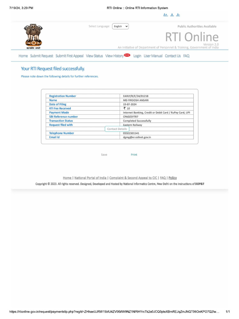 RTI For MUtual Transfer and Medical Update | PDF