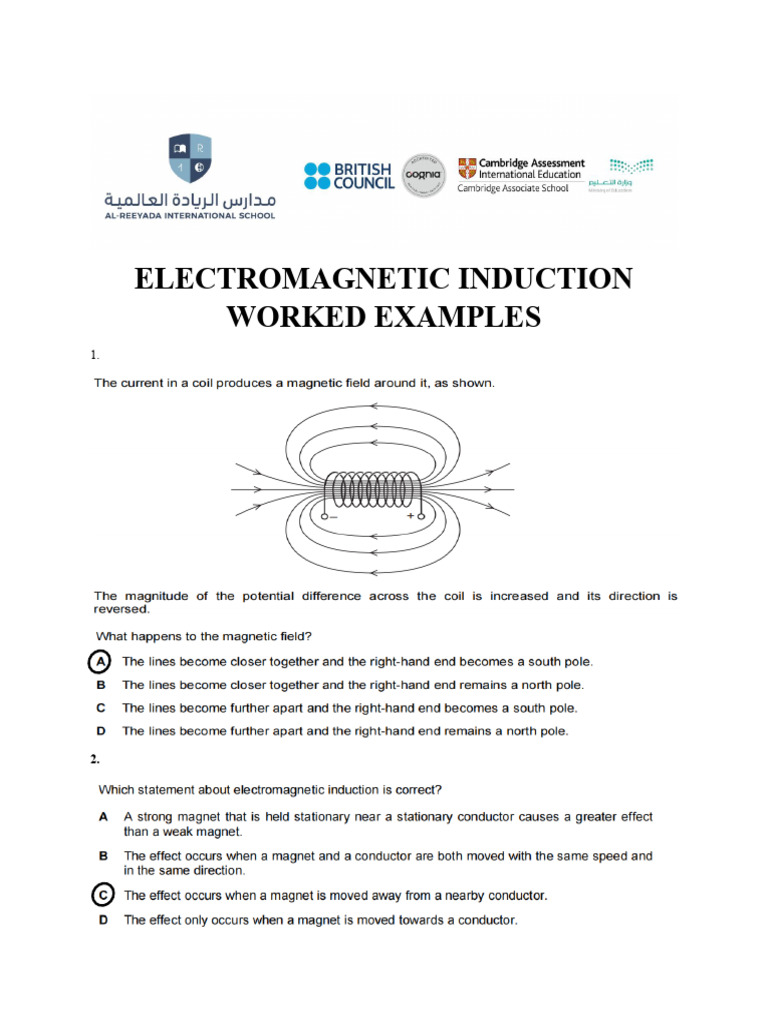 Electromagnetic Induction Worked Examples | PDF