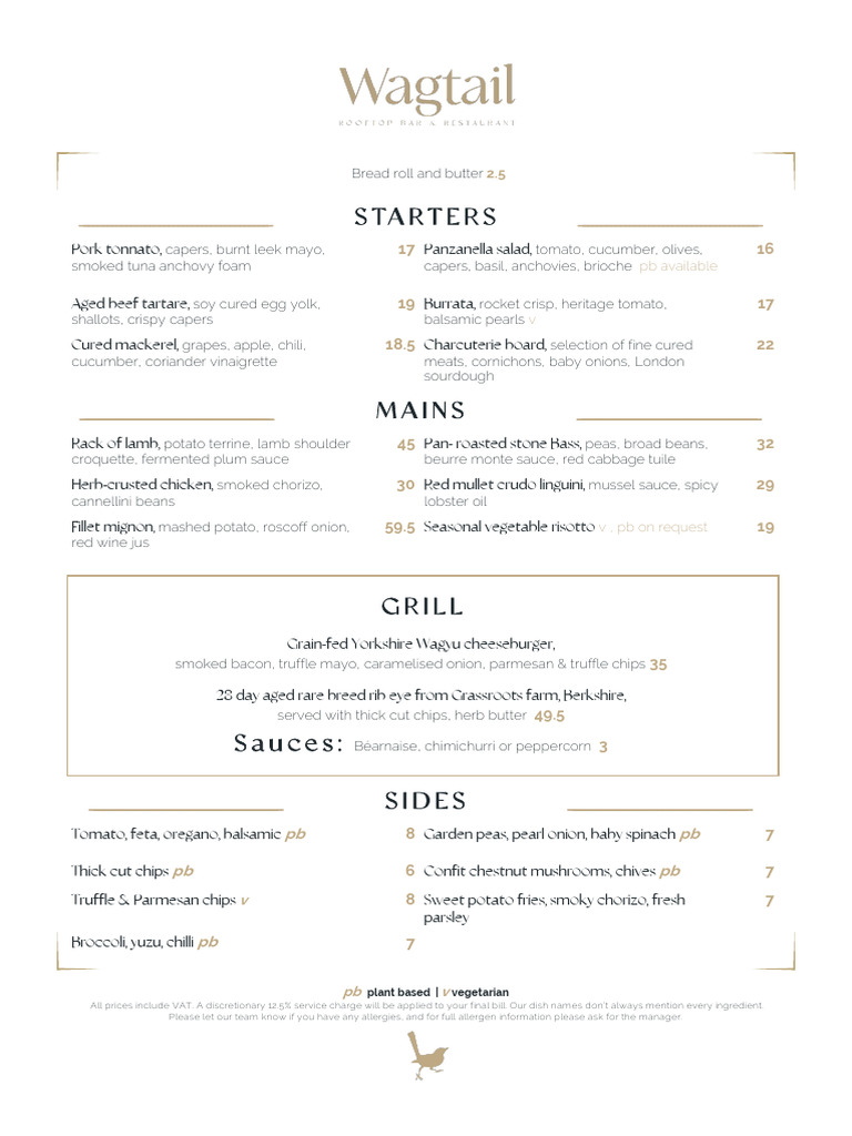 WAG ALC Menu Dinner 100724 | PDF | Sauce | French Fries