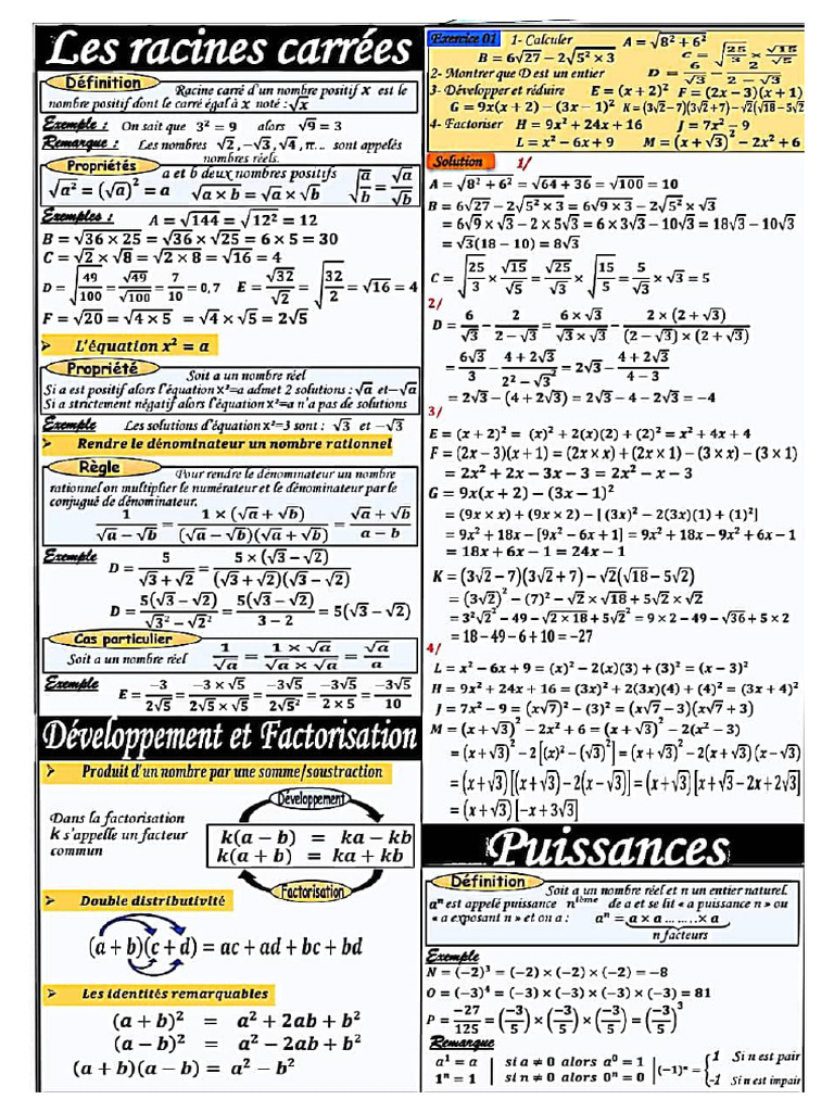 Resumé Math 3ac | PDF