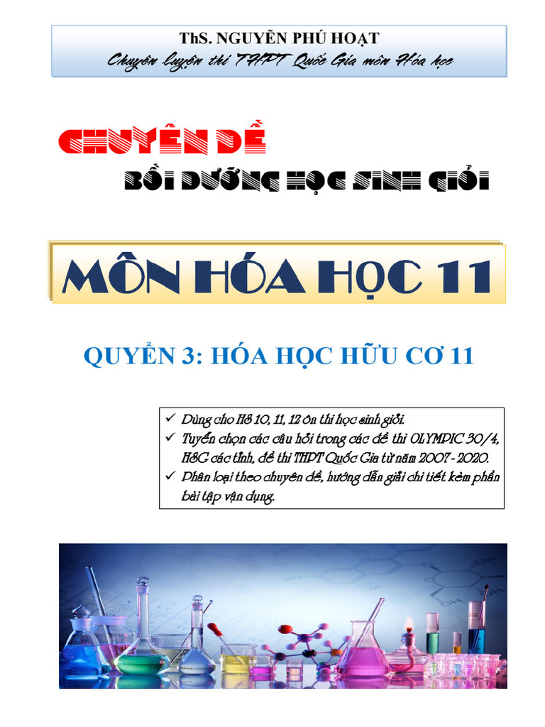 Quyen 3 Chuyen de On Thi Hoc Sinh Gioi Mon Hoa Hoc Lop 11 Hoa Huu Co - 1600 - PDF - Gdrive.vip | PDF