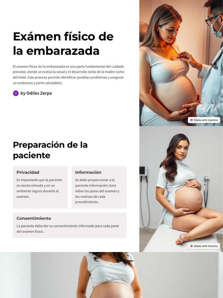 Examen Fisico de La Embarazada | PDF | El embarazo | Reproducción humana