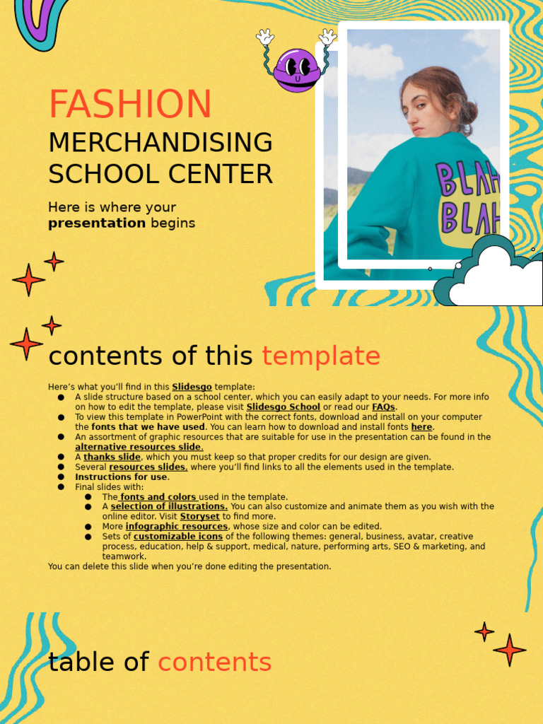 Fashion Merchandising School Center XL by Slidesgo | PDF | Planets ...