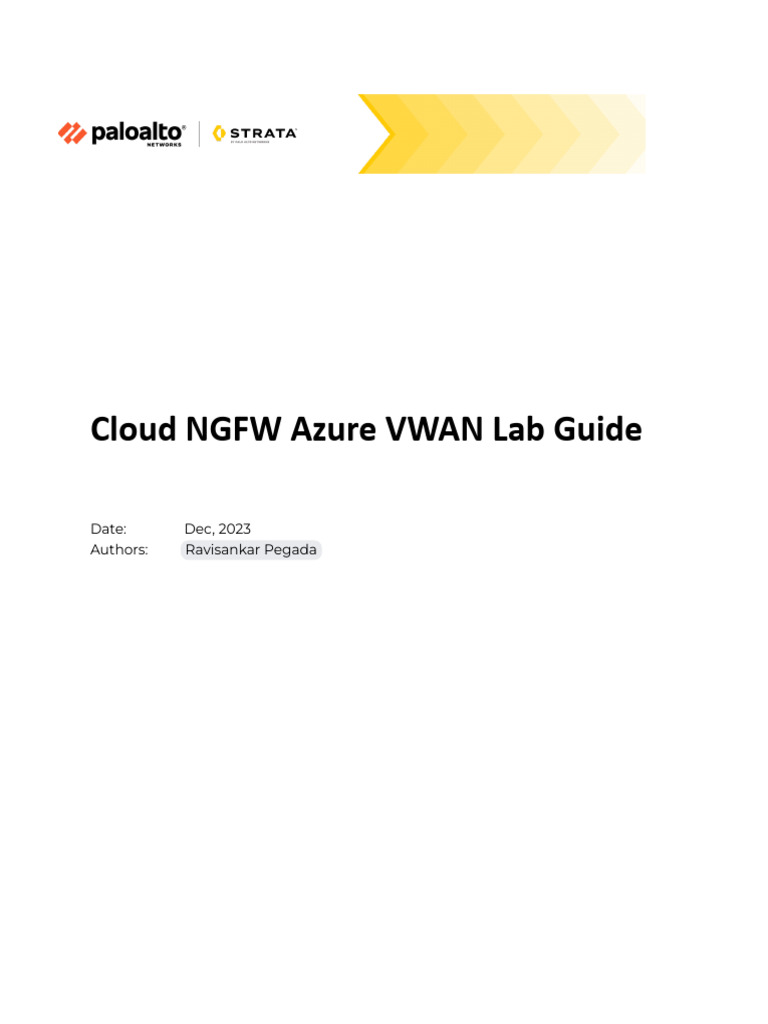 Cloud NGFW Azure VWAN Lab Guide | PDF | Microsoft Azure | World Wide Web