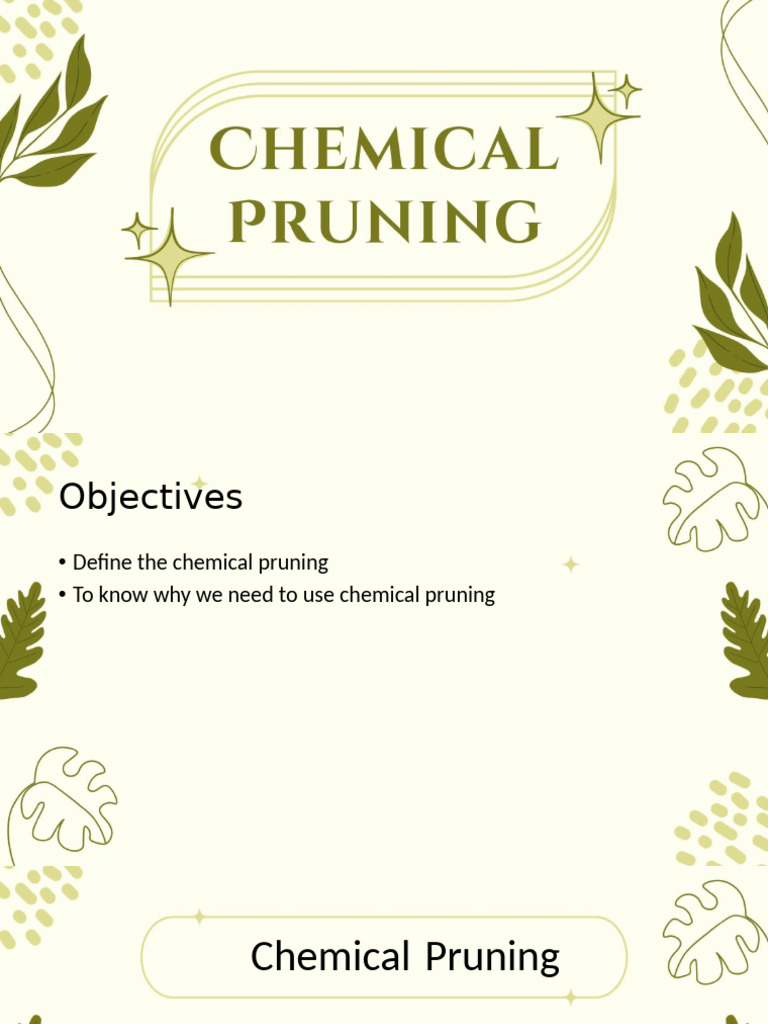 Chemical Pruning | PDF | Home & Garden | Technology & Engineering