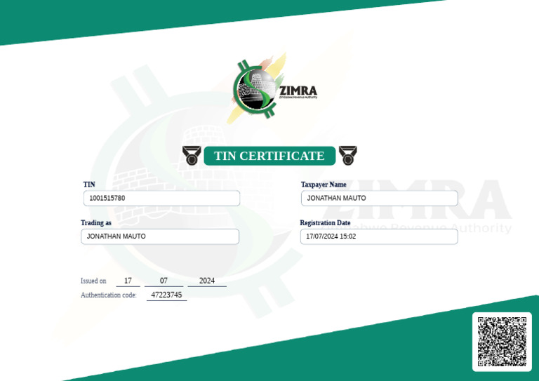 VAT Certificate Sample | PDF