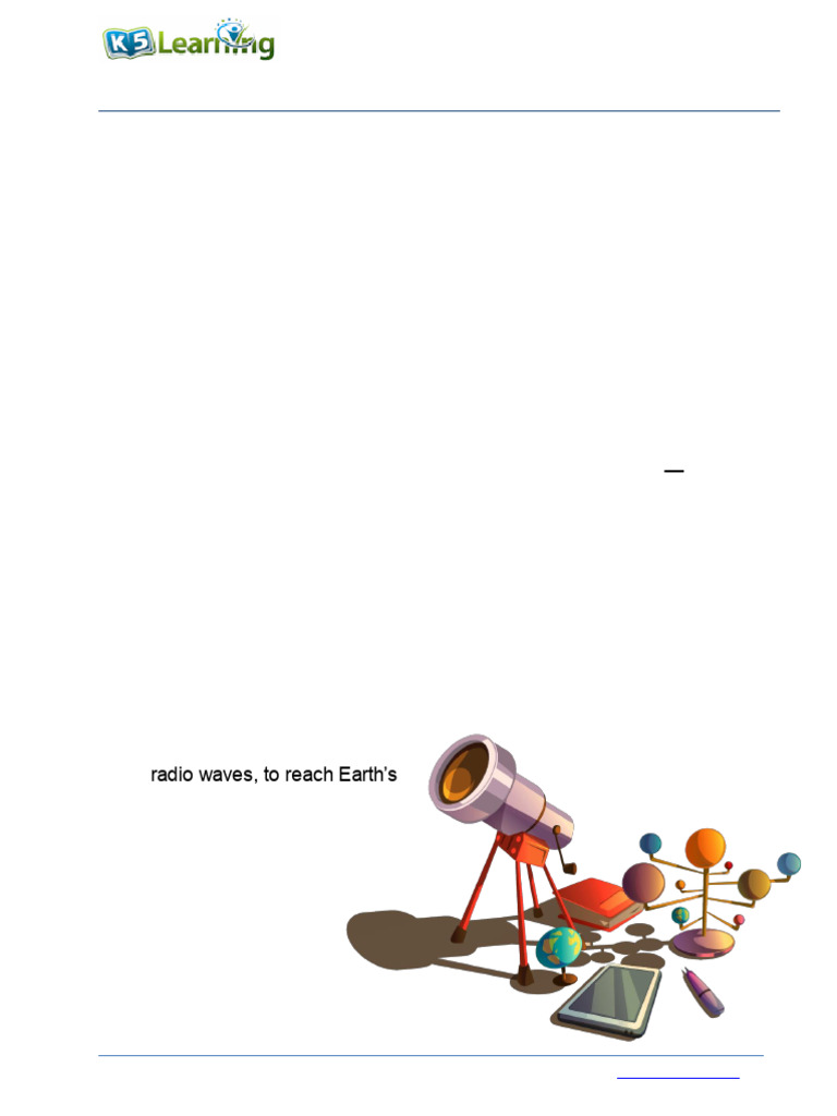 5th Grade 5 Reading Space Based Astronomy | PDF | Radiation | Telescope