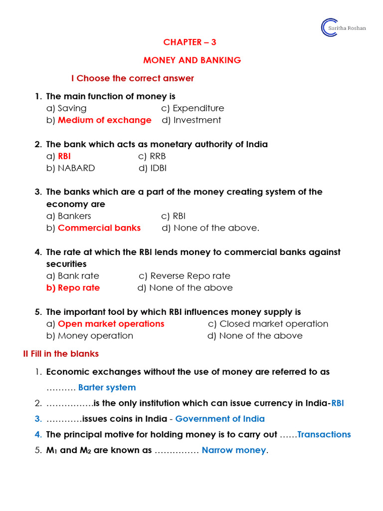 Money and Banking Notes | PDF | Money Supply | Money