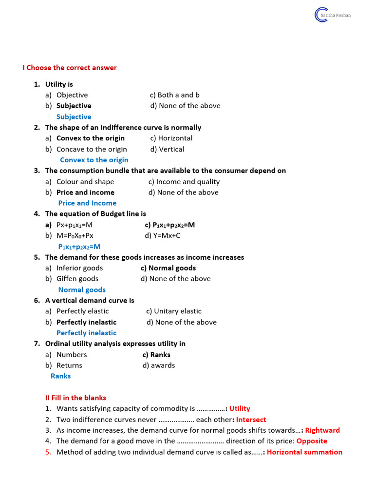 MICRO - CHAPTER 2 - THEORY OF CONSUMER BEHAVIOUR New | PDF | Utility | Demand