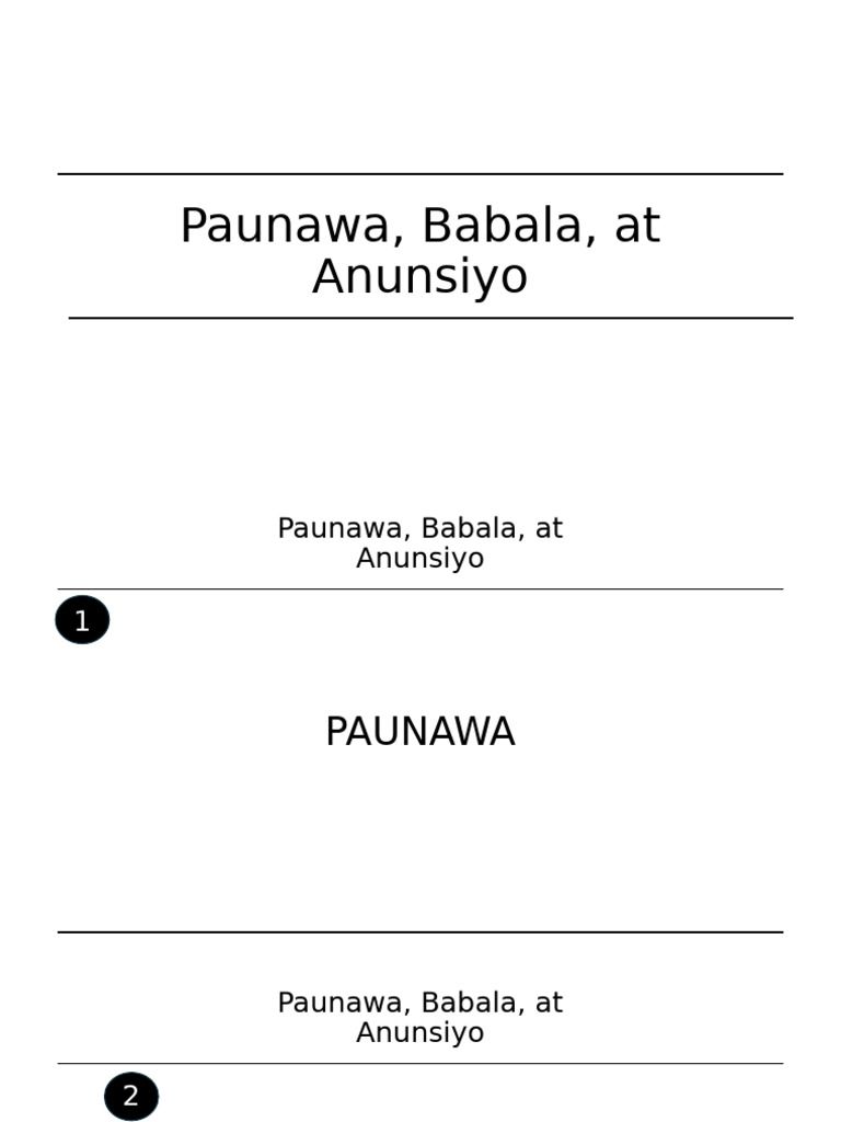 Paunawa, Babala, at Anunsiyo | PDF